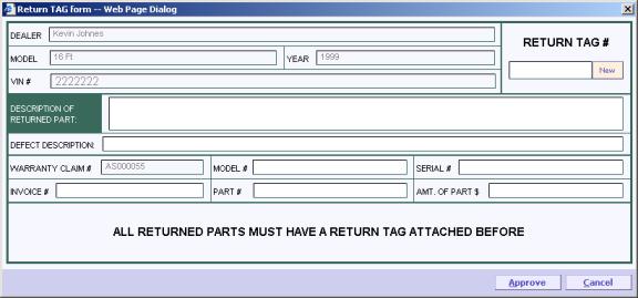 FILLING OUT THE RETURN TAG